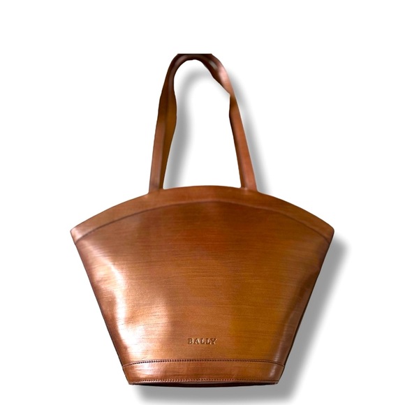 Bally | Bags | Rare Bally Large Genuine Leather Tote Bag Brown Elegant ...